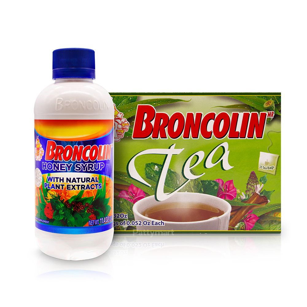 Set Broncolin Honey Syrup with Natural Plant Extracts + Broncolin Tea ...