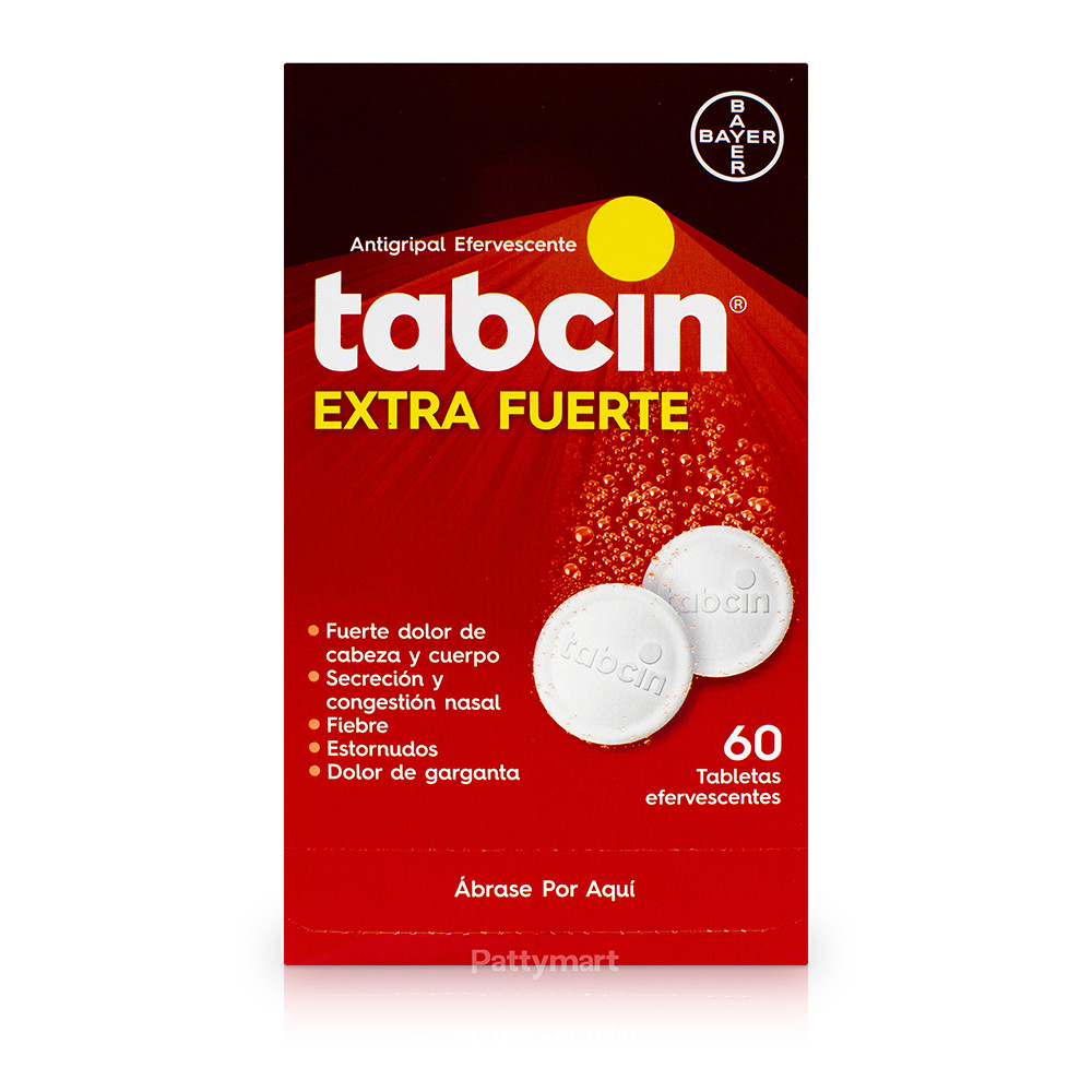 Tabcin- Extra Strenght Effervescent / Extra Fuerte Efervescente 60 tabs