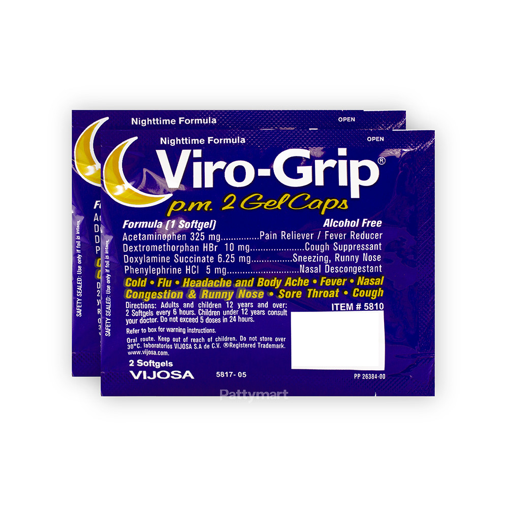 2 Pack // Viro Grip Gel Noche x Sobres (4 Caps)