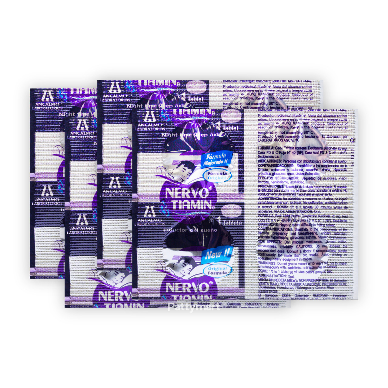 4 Pack // Nervo Tiamin x 4 Sobres (16 Caps)