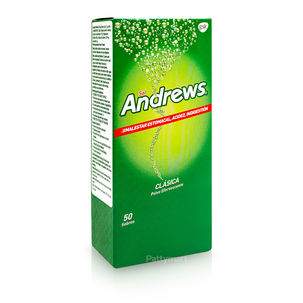 Salt Andrews- Upset Stomach/ Malestar estomacal x 50