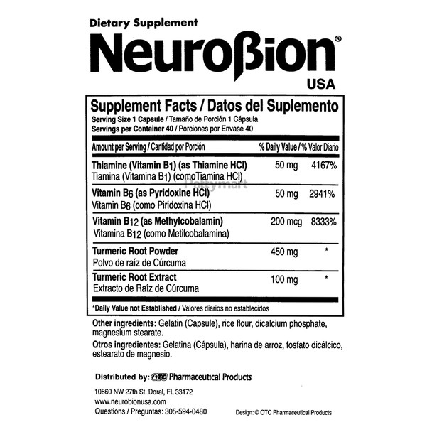 Neurobion Curcumin (40 Caps)