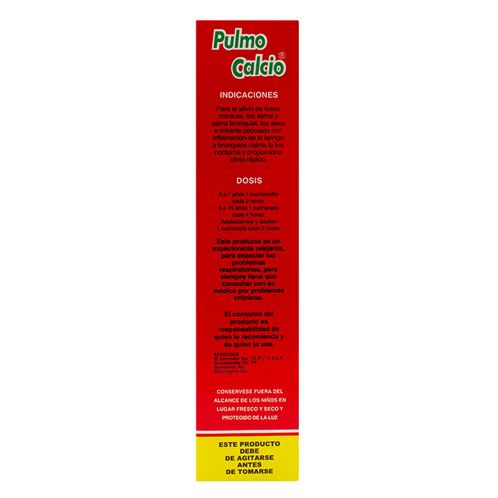 Pulmo Calcium Vitamin Syrup/ Pulmo Calcio Vitaminado Jarabe x 240 ml