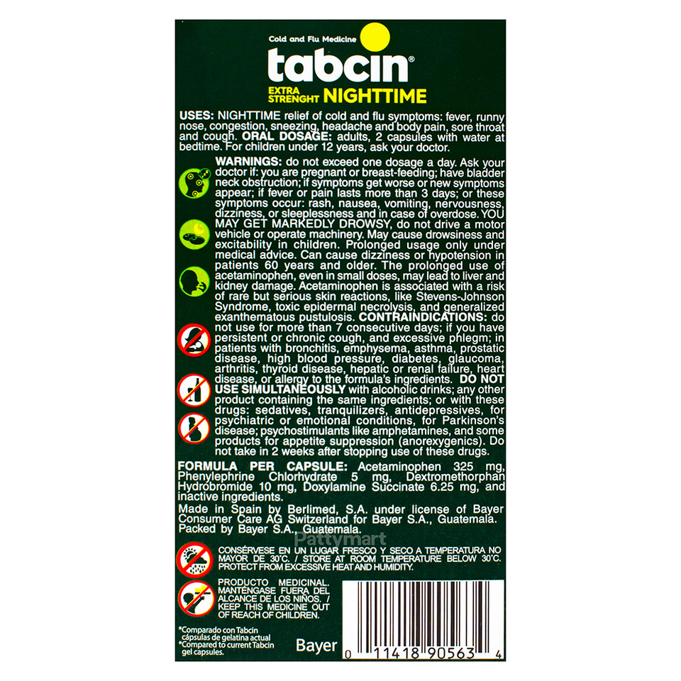 Tabcin Extra Strength Daytime Liqui Gels