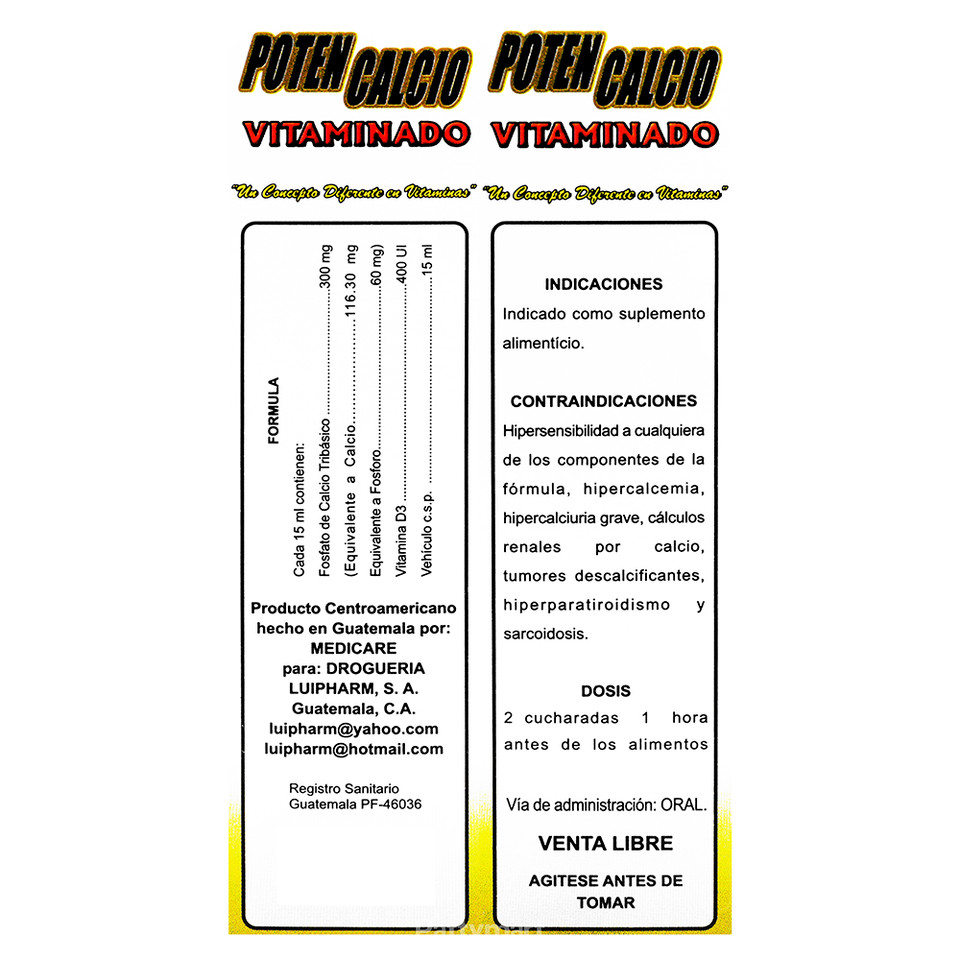 Pulmo Calcium Vitamin Syrup/ Pulmo Calcio Vitaminado Jarabe x 240 ml