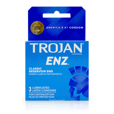 Condones Trojan ENZ - Azul (3 Units)