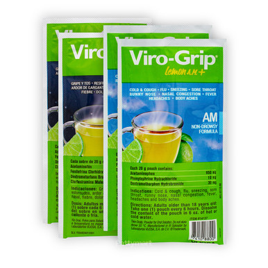 Set // Viro Grip Tea Dia 2 Sobres + Viro Grip Tea Noche 2 Sobres