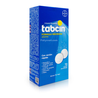 Tabcin Azul Efervescente / Tabcin Blue Effervescent (72 Tabs)