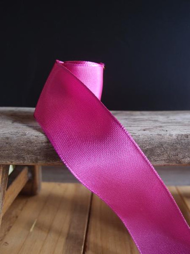 Hot Pink Two-Toned Grosgrain Ribbon with Wired Edge (2 sizes ...