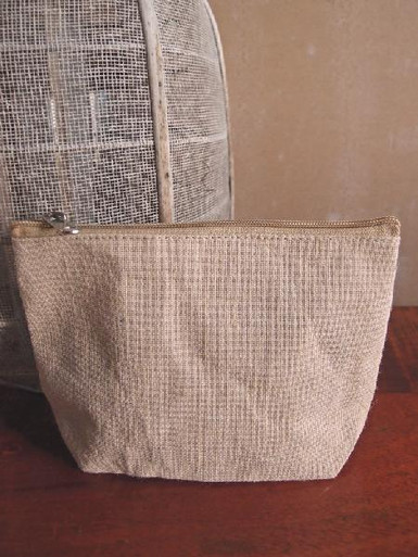 Jute Blend Zipper Pouch 8" - Packaging Decor