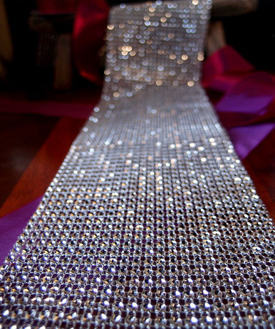 Silver Diamond Wrap with Reflective Impressions - Packaging Decor