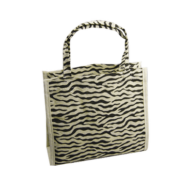 Cotton Zebra Print Bags 7" x 6" x 2.75" - Packaging Decor