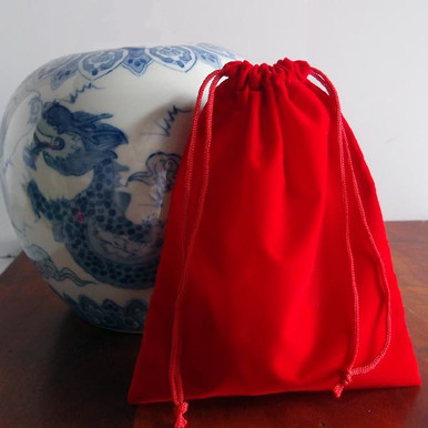 Large Red Velvet Bags, Wholesale Velvet Drawstring Bags