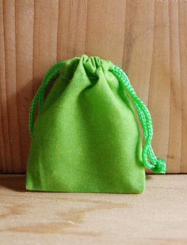 Green Velvet Drawstring Bags Dozen Pack (4 sizes)