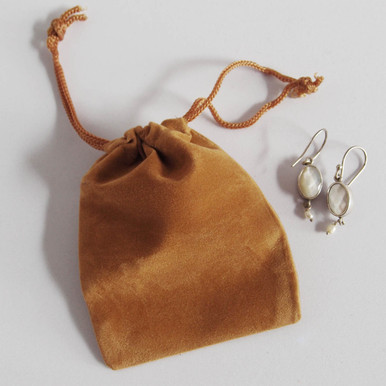 Brown Velvet Drawstring Bags Dozen Pack (4 sizes)