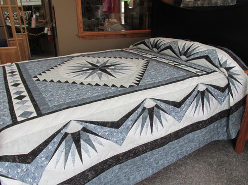 Mariners Star Quilt 110" by 110" | Helping Hands Quilt Shop