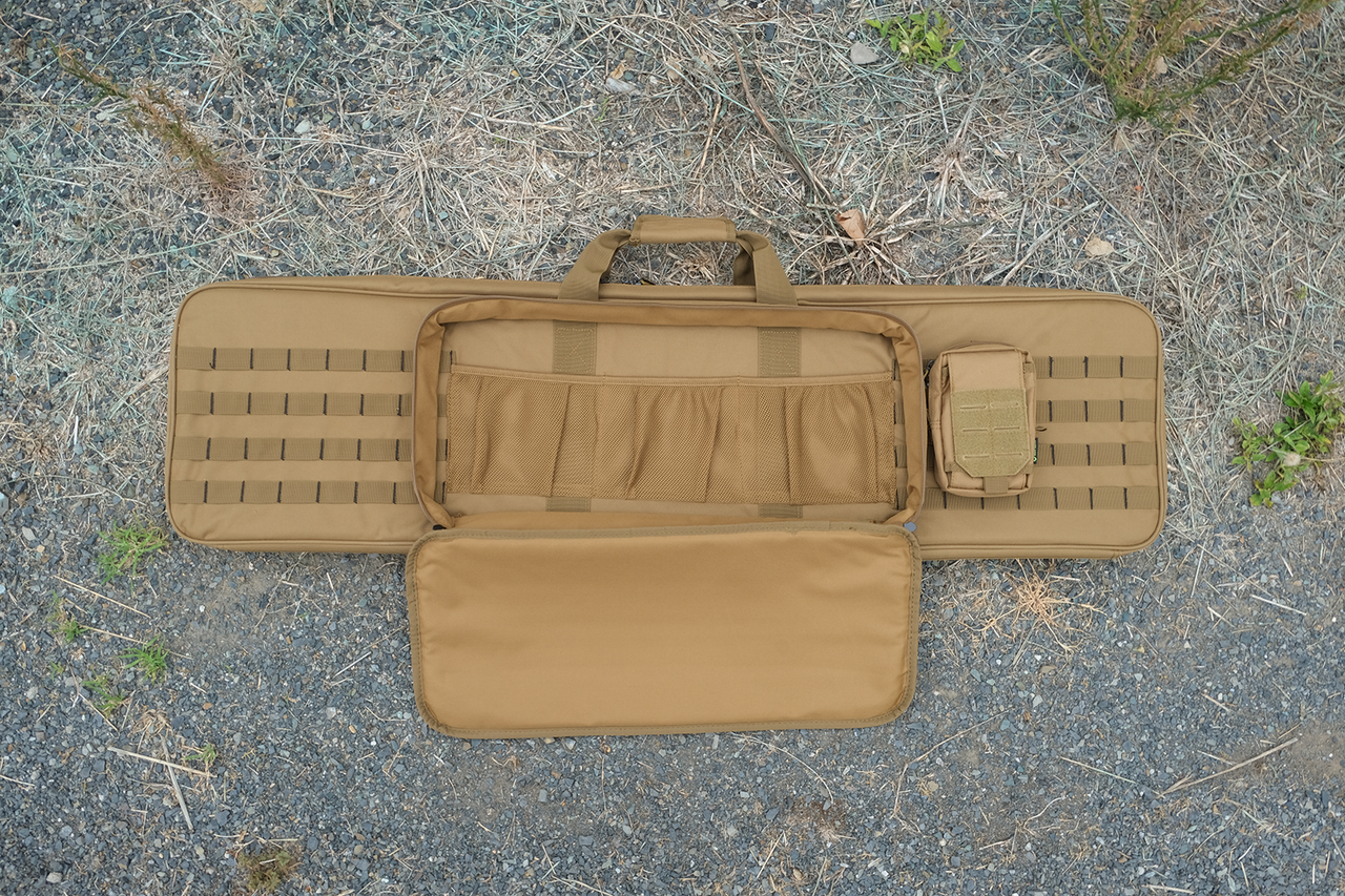 THE OUTPOST TACTICAL 45 INCH DOUBLE RIFLE BAG W / DETACHABLE SHOOTING ...