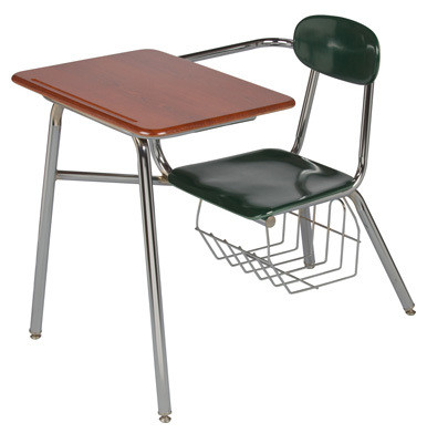 Legacy Combination Desk with Hard Plastic Top and Book Basket ...