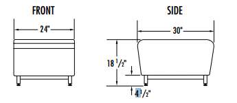 Norix Furniture HN830/HN855 Hondo Nuevo Bench with Steel Base Legs l ...