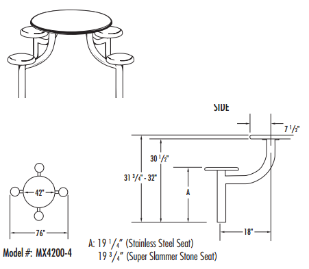 Max Master Round Floor Mounted Game Top Table - Norix | Affordable ...