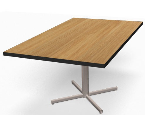 Portico Rectangular Fixed Leg Table with LX Base - KI l Affordable ...