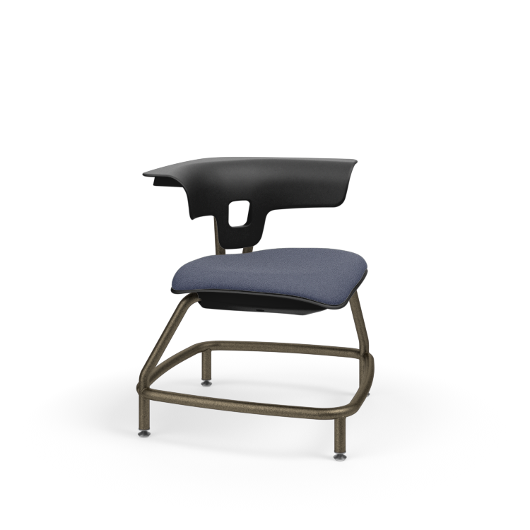 KI Ruckus RKU200H15NB Upholstered Seat Stack Chair With Glides 16 Inch ...