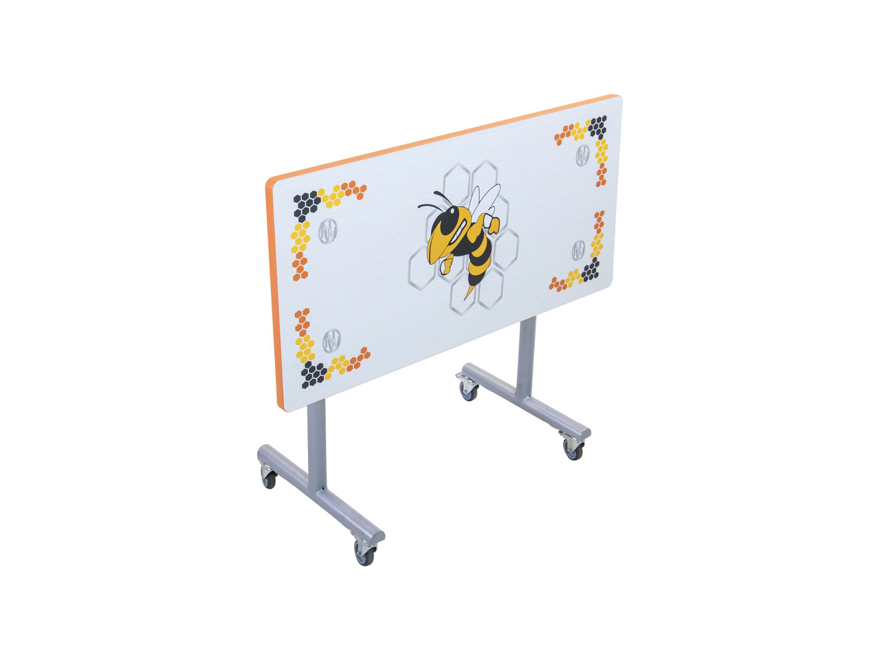 Mobile Rectangle Folding Booth Table - AmTab | Affordable AmTab Products!