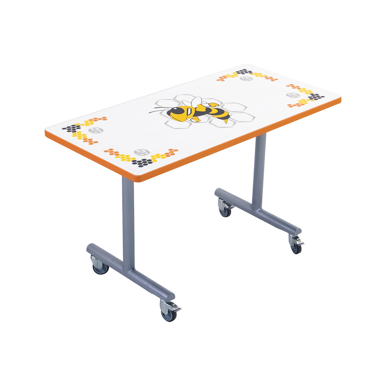 Mobile Rectangle Folding Booth Table - AmTab | Affordable AmTab Products!