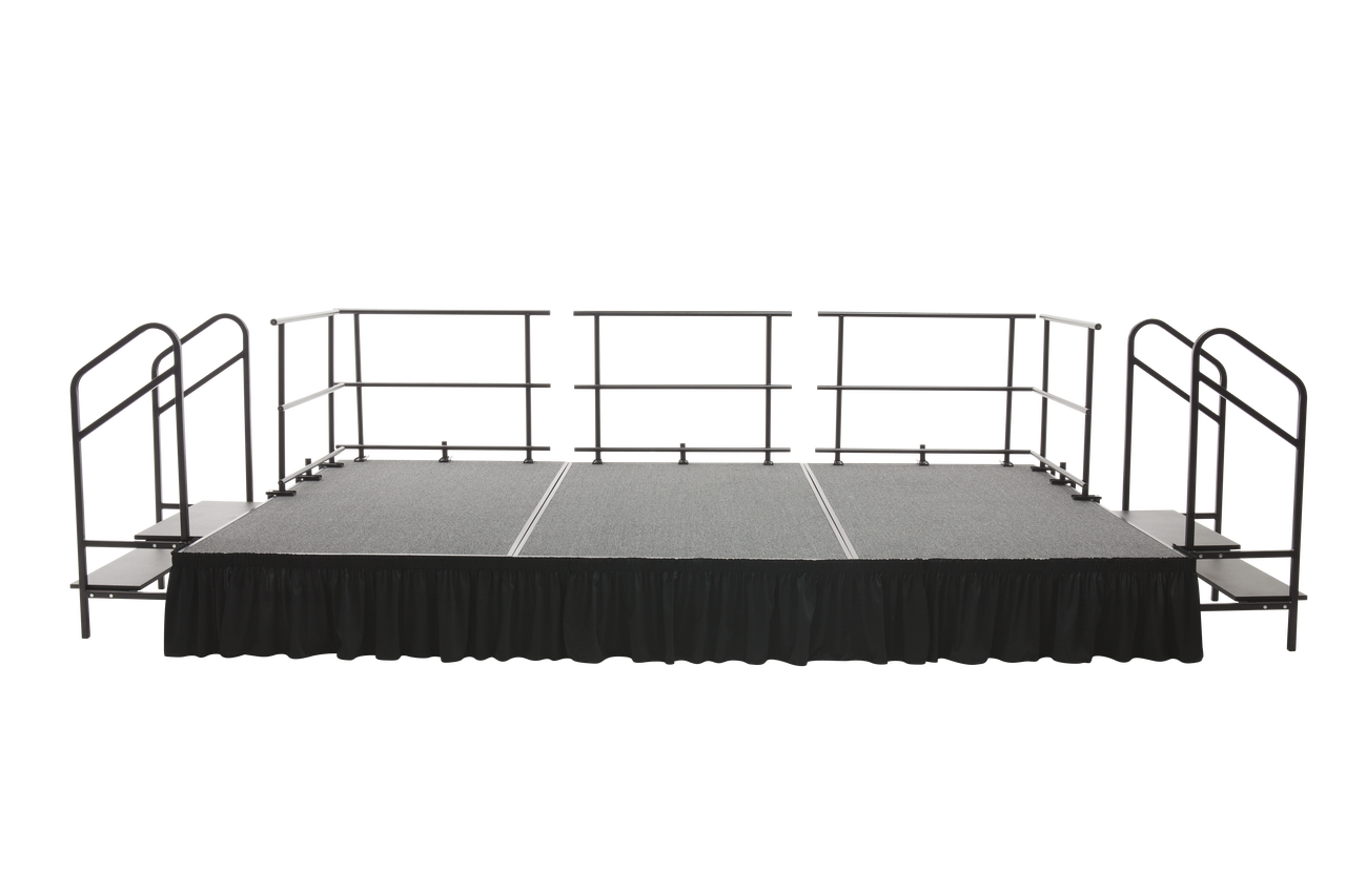 AmTab Complete Carpeted Adjustable Height Stage Set