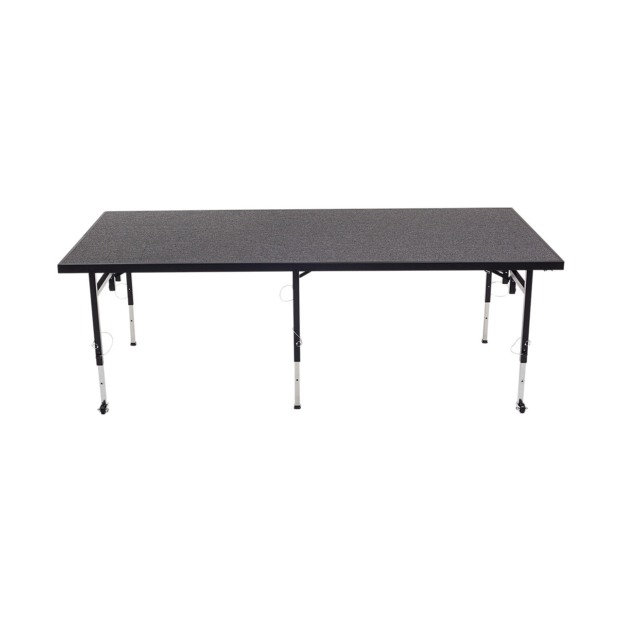 AmTab Portable Adjustable Height Stage with Carpet Top