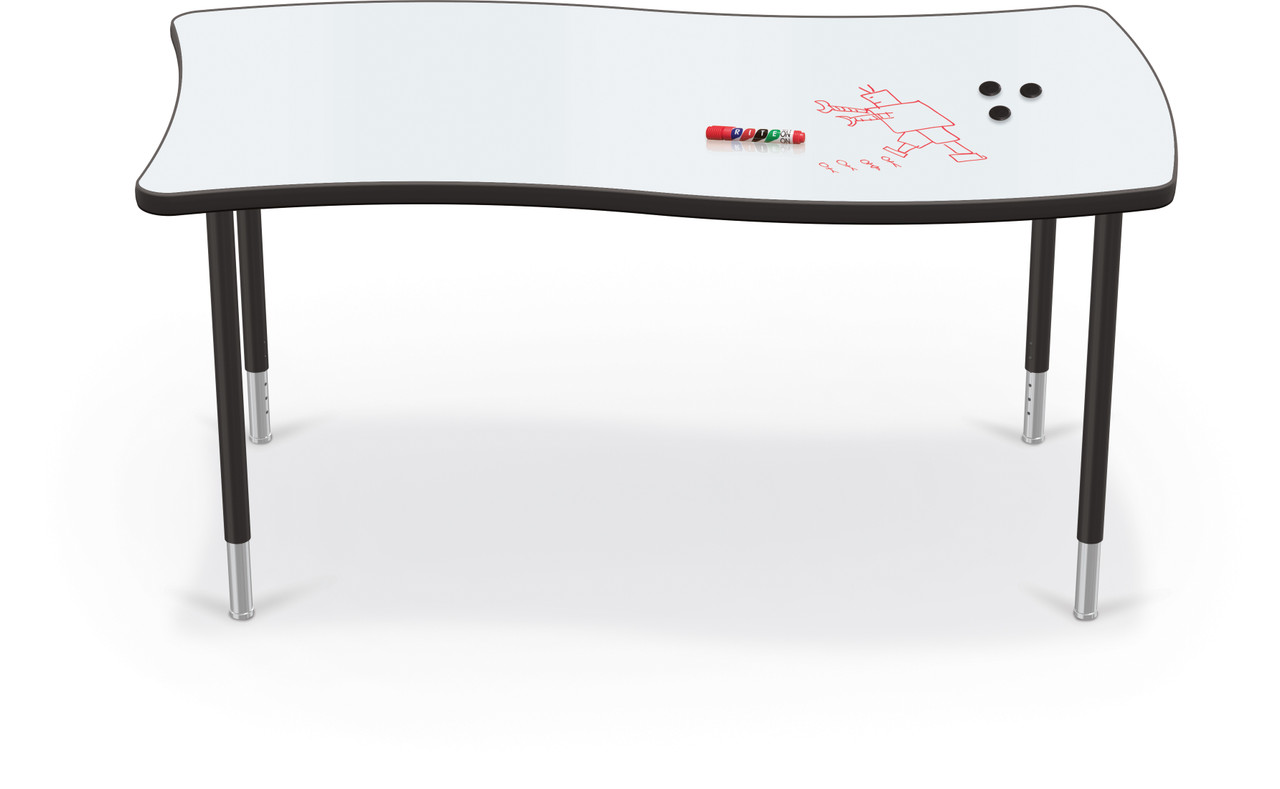 Hierarchy Rectangle Creator Table With Porcelain Steel Top Mooreco