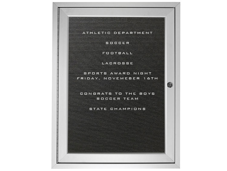 Outdoor Enclosed Vinyl Letterboard with Satin Aluminum Frame - Ghent PA ...
