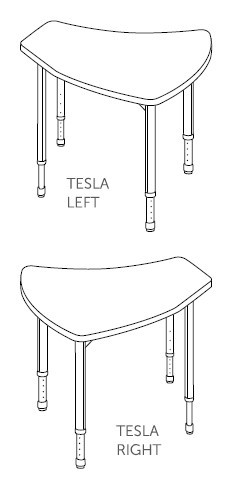 A&D Tesla Adjustable Height Student Desk - Paragon AND-TESLA l ...