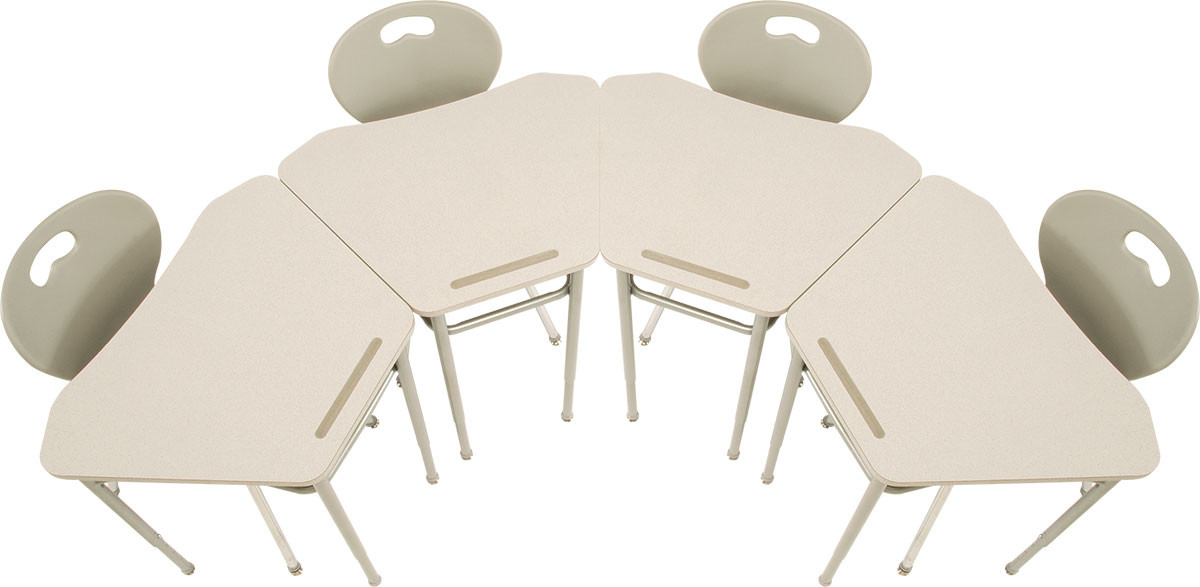 Collaborative Octagon Desk - Columbia DK-4LG-OCTA-2130 | Affordable ...