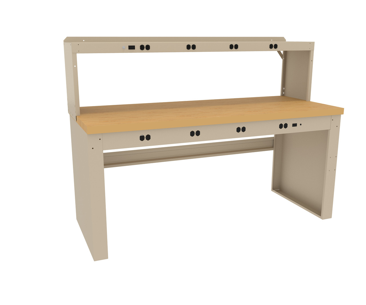 Electronic Workbench with Compressed Top and Panel Legs - Tennsco l ...