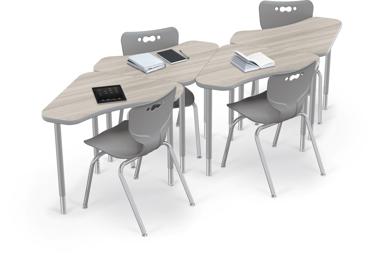 Hierarchy Boomerang Desk And Hierarchy Chair Bundle By Mooreco L