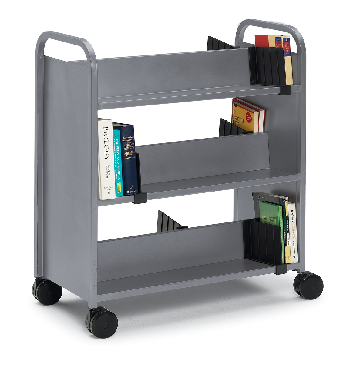 Book Carts with Sloped Shelves - Smith System | Affordable School ...