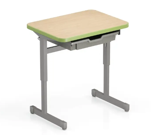 Rectangle Silhouette Single Student Adjustable Height Desk - Smith ...
