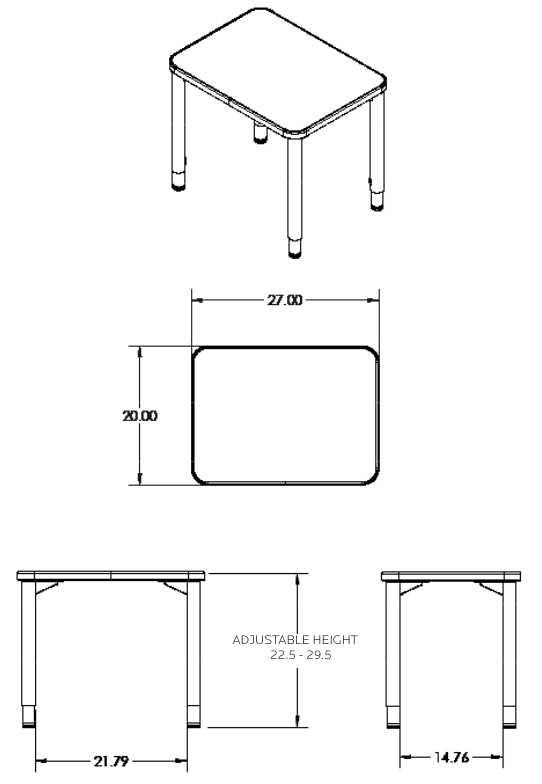 Elemental Rectangular Student Desk - Smith System | Affordable ...