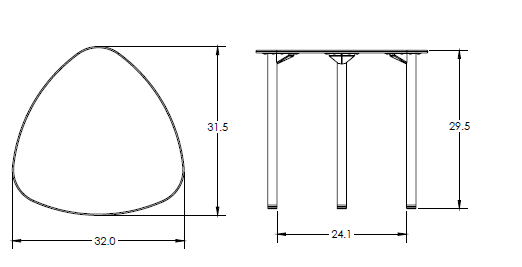 Flowform Outdoor Triangle Table - Smith System 56201 | Affordable Outdoor Tables and Smith ...