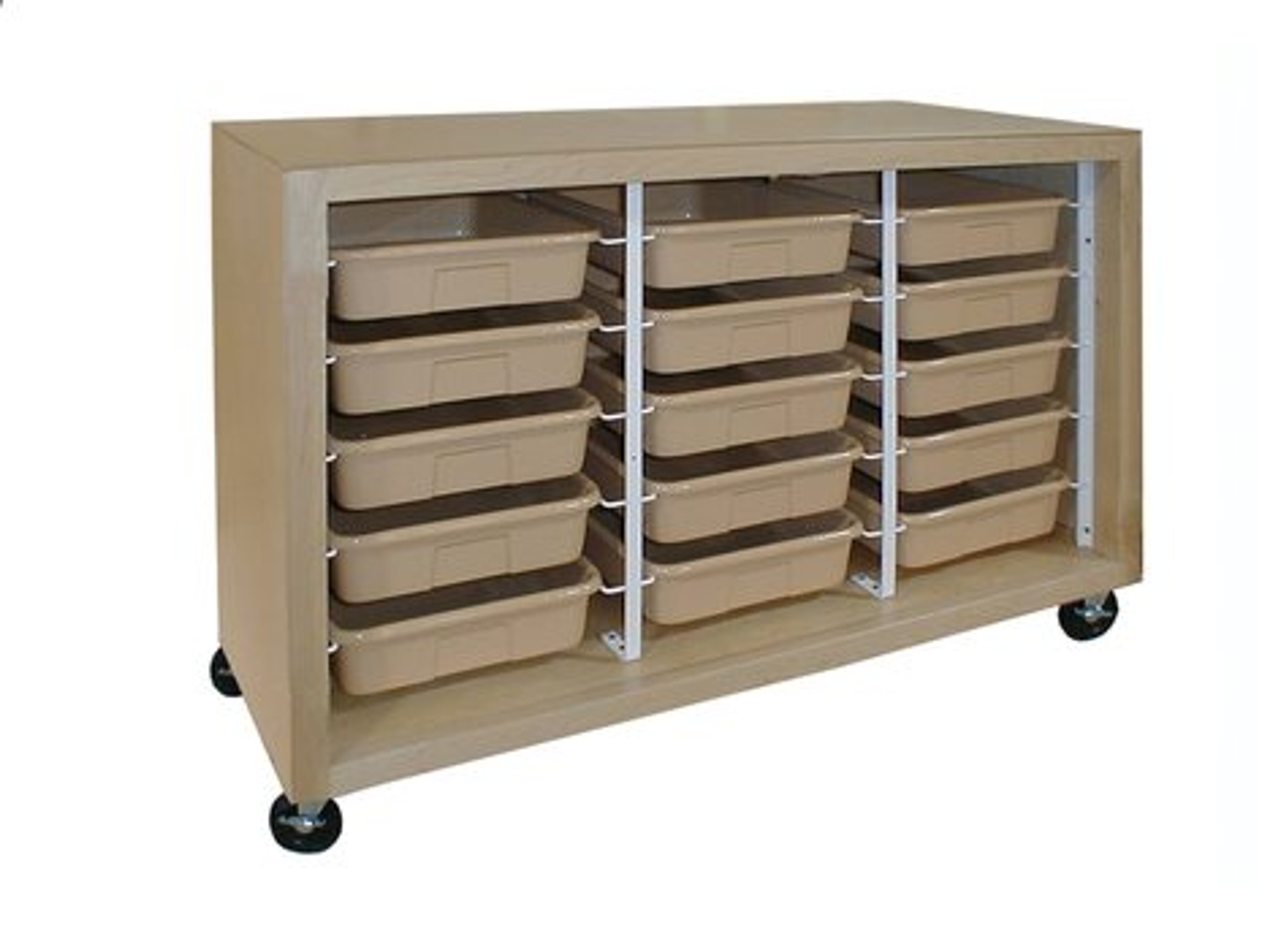 Modular Classroom Storage Cabinet Four Stacked Modules with 24 Small ...