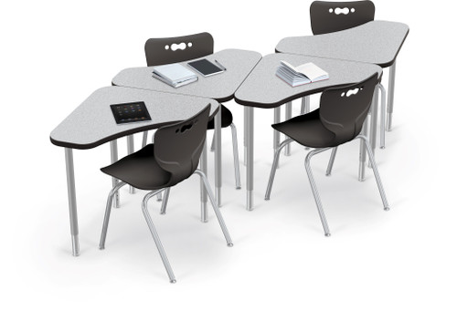 Hierarchy Boomerang Desk And Hierarchy Chair Bundle By Mooreco L