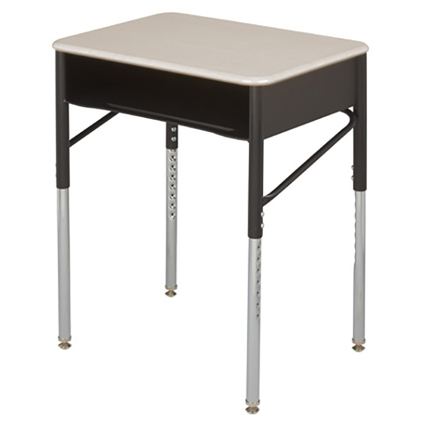Aptitude Adjustable Height Open Front Student Desk with Hard Plastic ...