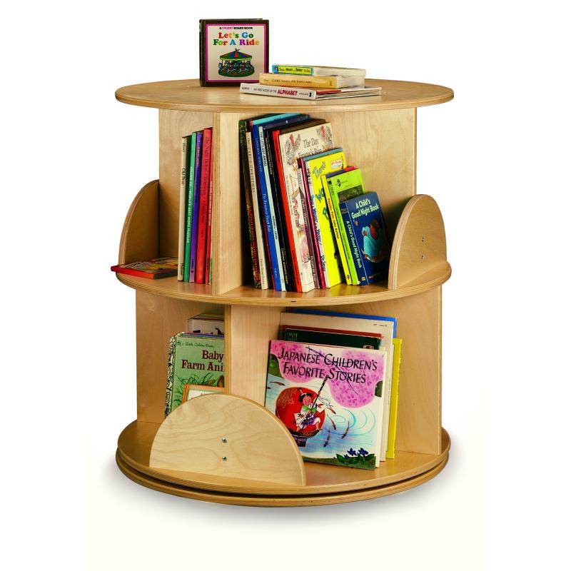 Two Level Book Carousel - Whitney Brothers WB0502R | Affordable Book ...