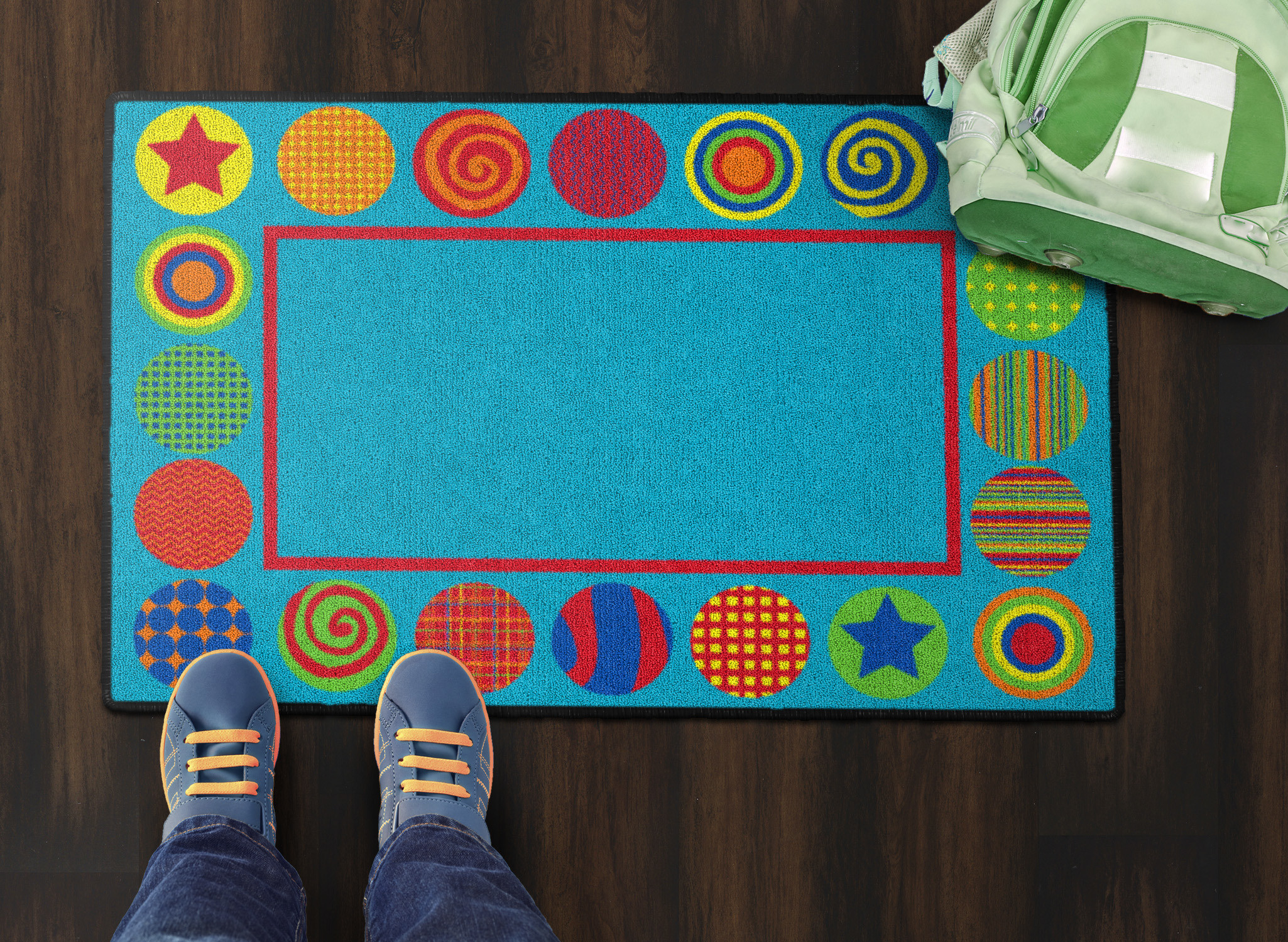 Patterned Circles Mat - Flagship CE330-08W | Affordable Mats and ...