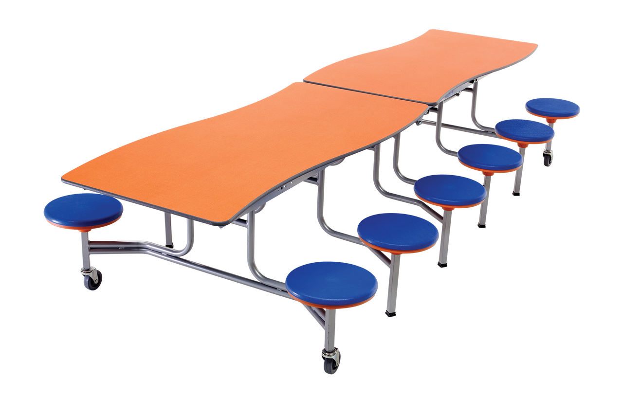 AmTab Ocean Waves Mobile Stool Cafeteria Table | Affordable AmTab Products!