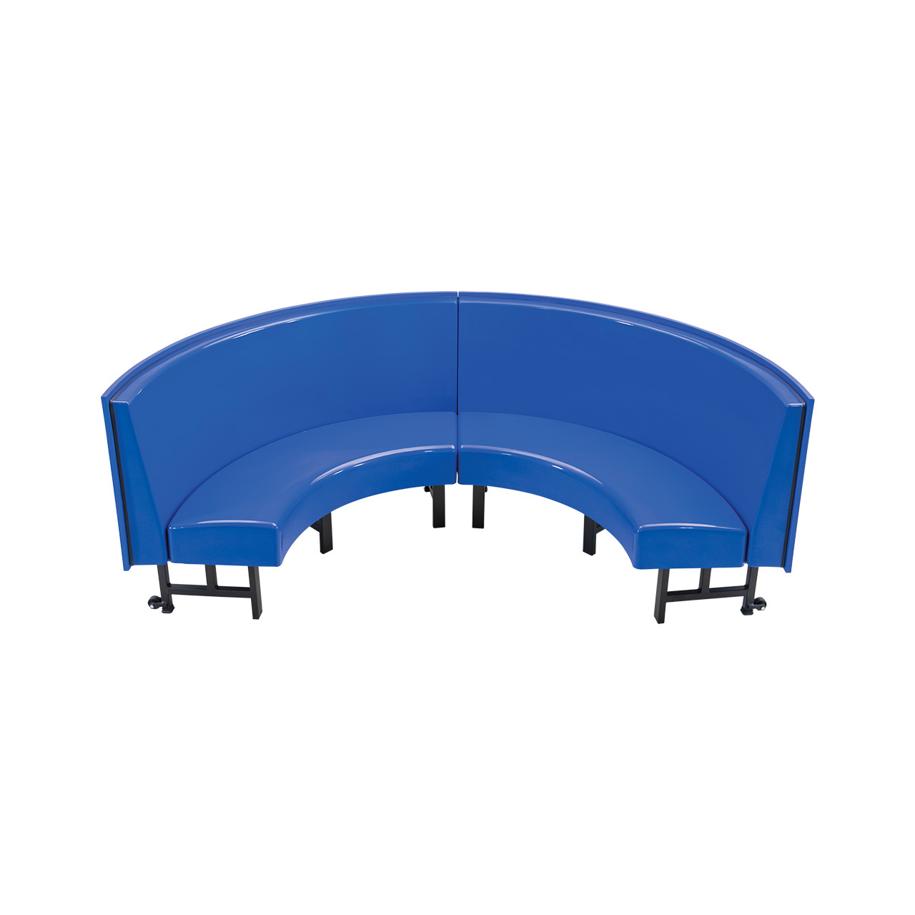 Half Circle Mobile Booth Seating - AmTab | Affordable Cafeteria Seating ...