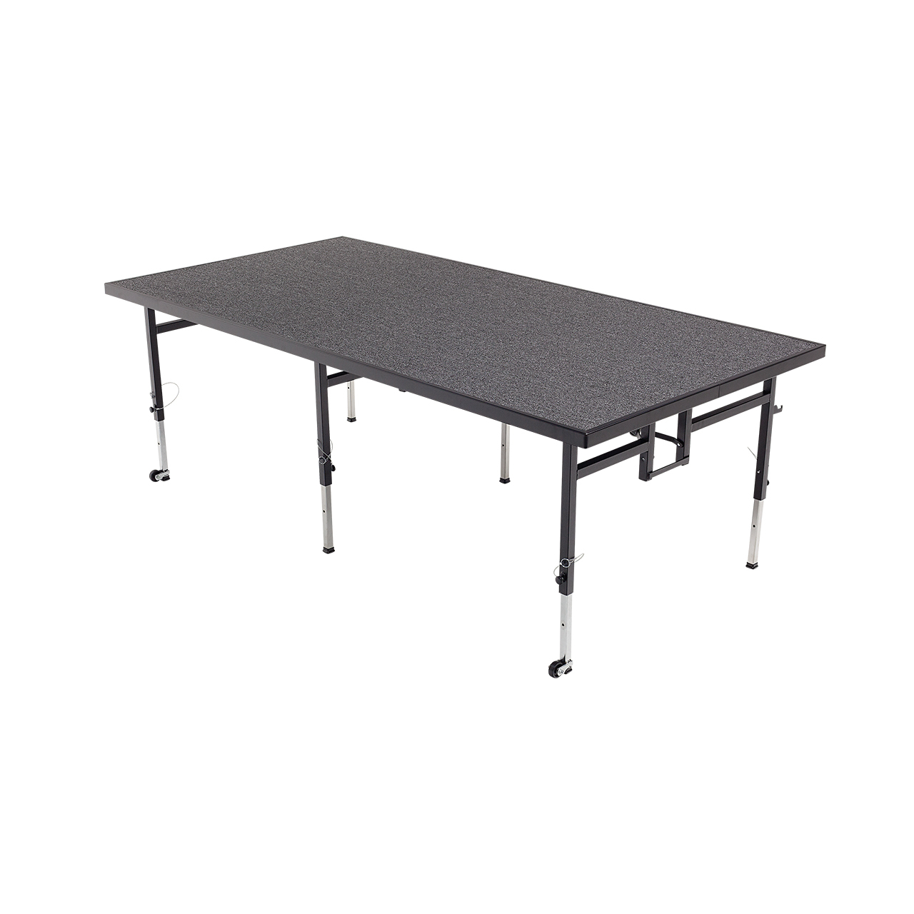 AmTab Portable Adjustable Height Stage with Carpet Top