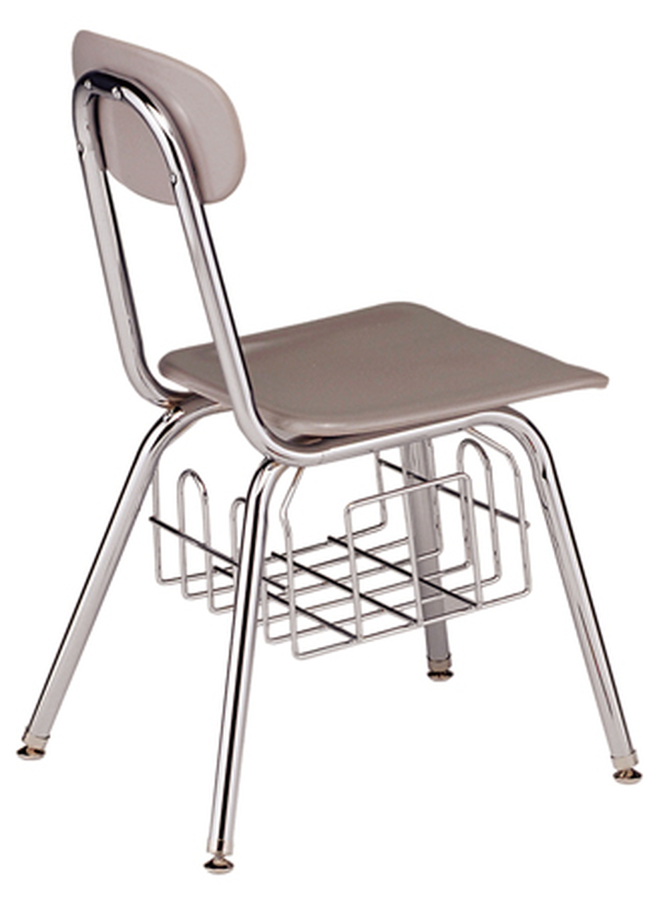 Legacy H-Frame Hard Plastic Chair with Book Basket - USACapitol ...
