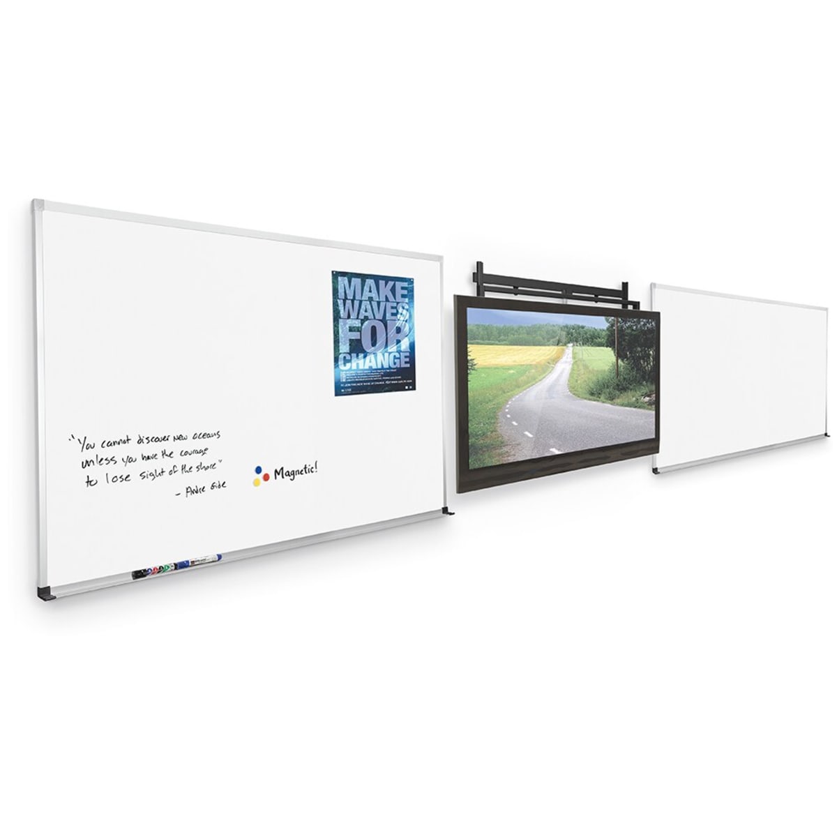 iTeach Flat Panel Mount and Whiteboard System - MooreCo 7430 ...